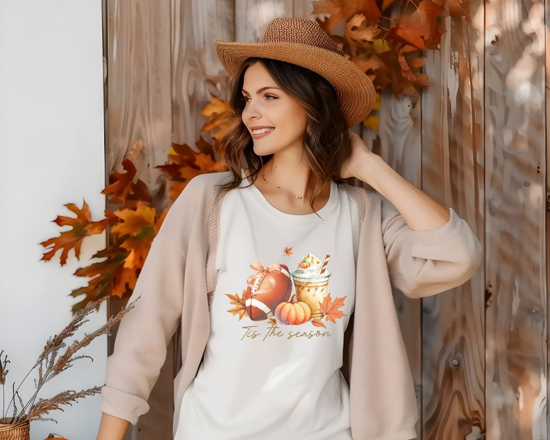 Fall Tee, Fall & Football Shirt, Football Tee, Fall Shirt, Pumpkin Tee ...
