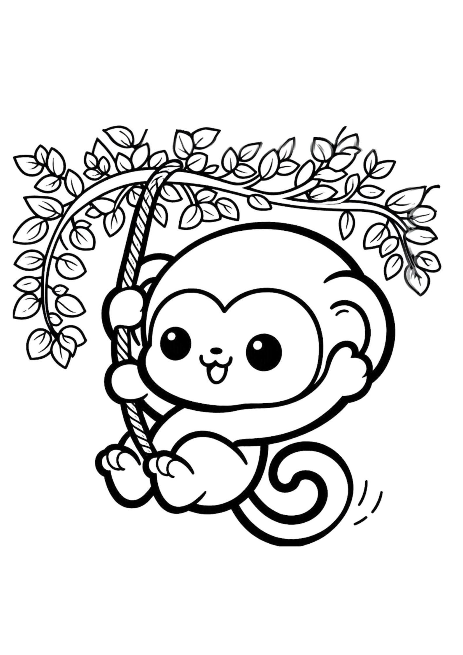 30 Kawaii Safari Animals Coloring Pages for Toddlers. Kawaii Safari ...