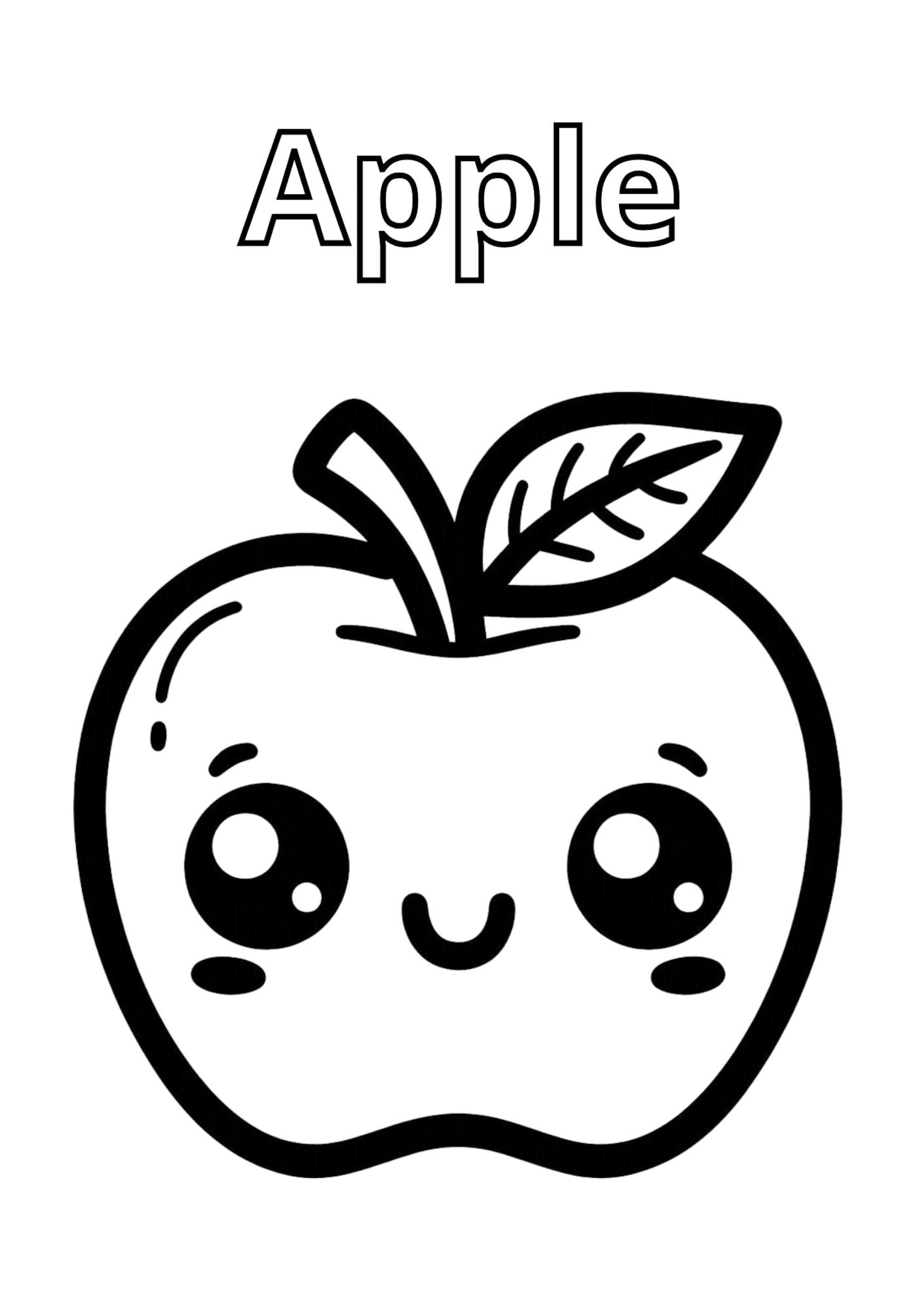 30 Kawaii Fruit Coloring Pages for Kids - Kawaii Fruit Coloring Pages ...