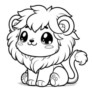30 Kawaii Safari Animals Coloring Pages for Toddlers. Kawaii Safari ...