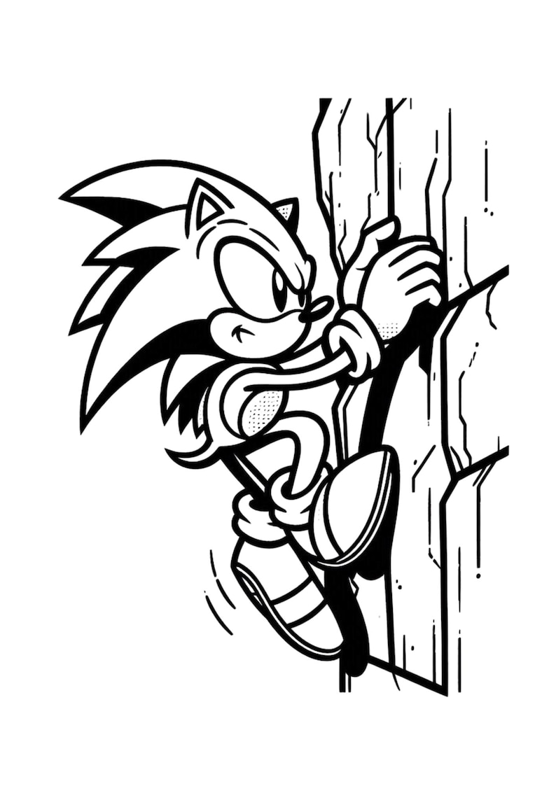50 Sonic Coloring Pages for Kids-sonic Coloring Pages for Kids - Etsy ...