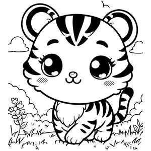 40 Kawaii Animal Coloring Pages for Kids - Cute Animals to Color ...