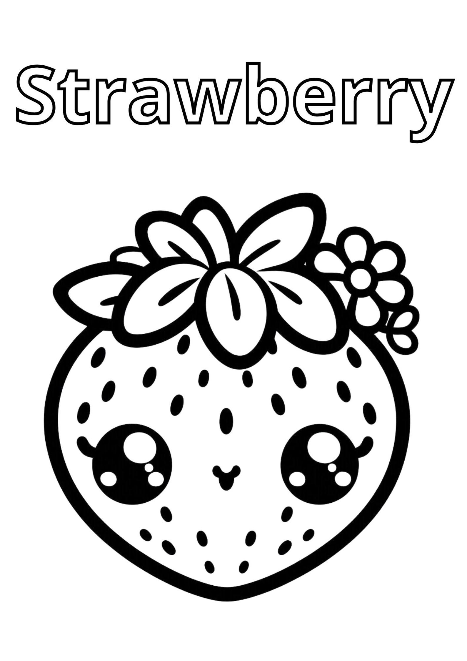30 Kawaii Fruit Coloring Pages for Kids - Kawaii Fruit Coloring Pages ...