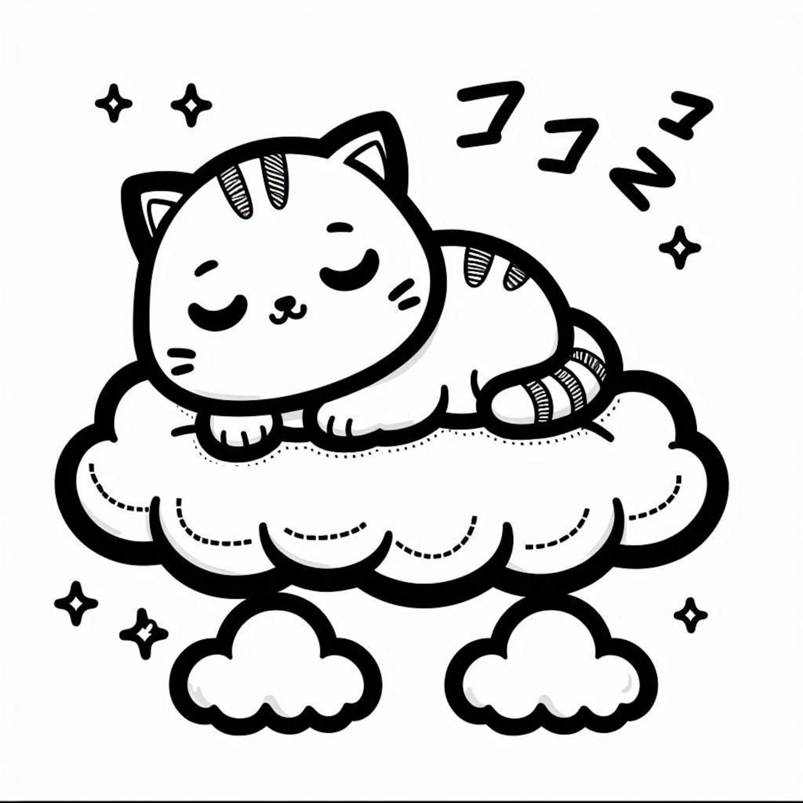 60 Pagine da Colorare Kawaii con Gattini Carini. Cute Cat Kawaii - Etsy ...