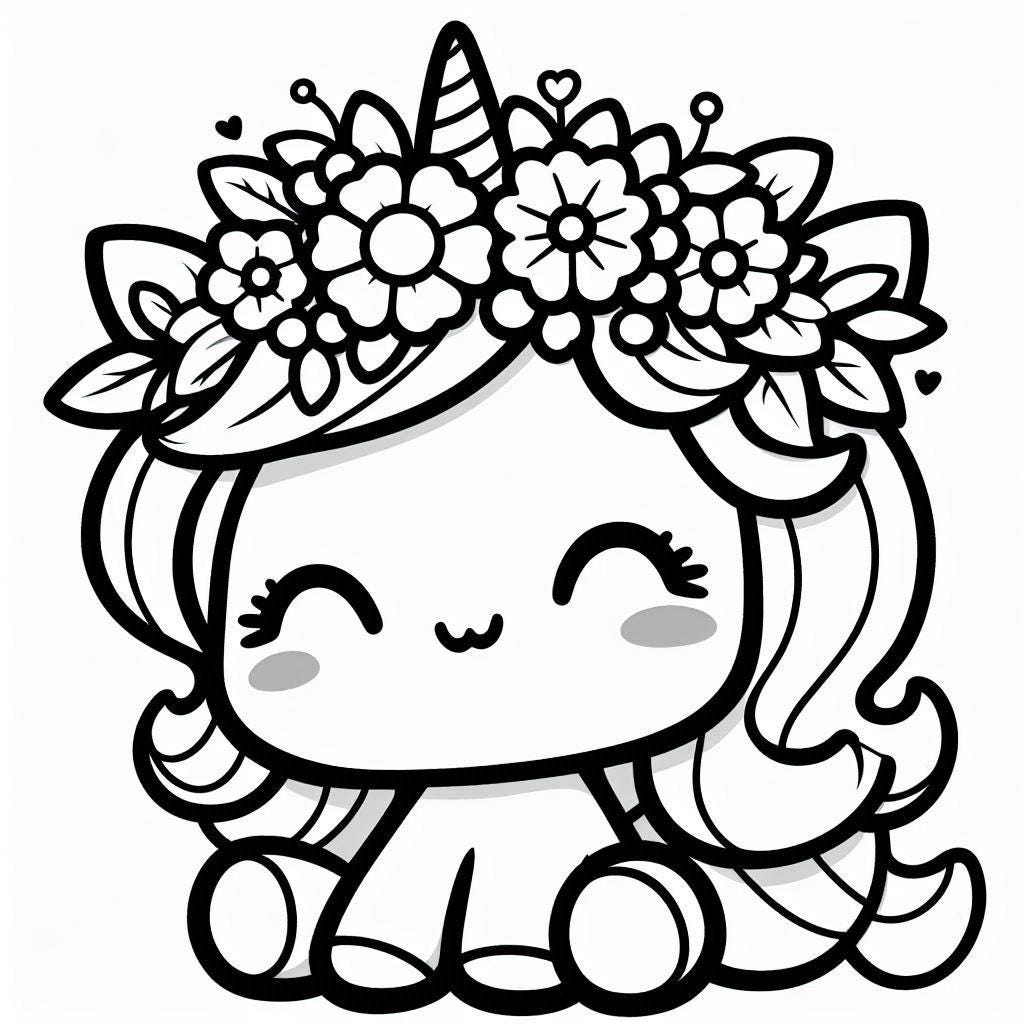 50 disegni di Unicorno Kawaii Carino: Pagine da Colorare Stampabili per ...