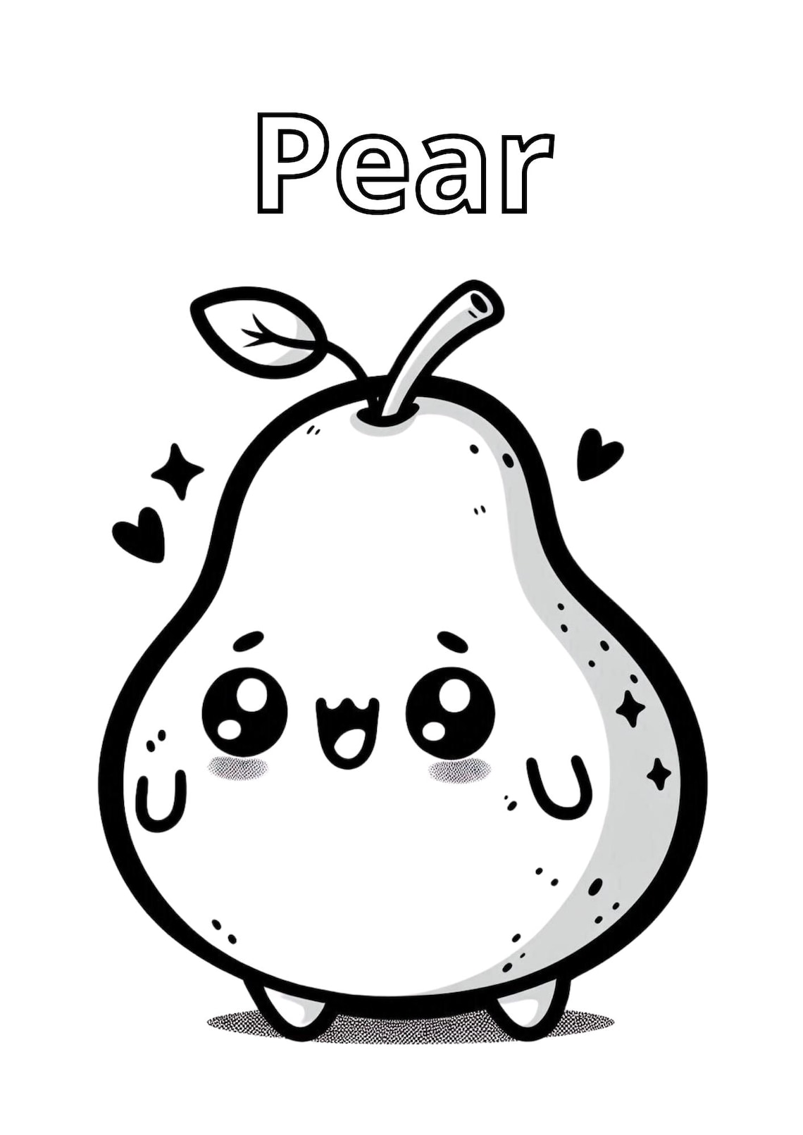 30 Kawaii Fruit Coloring Pages for Kids - Kawaii Fruit Coloring Pages ...
