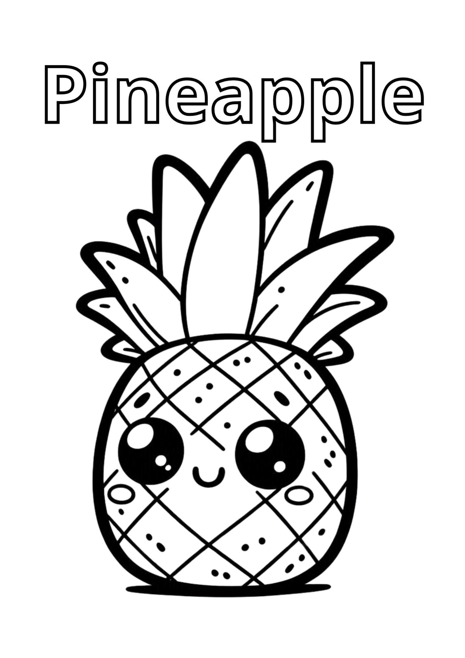 30 Kawaii Fruit Coloring Pages for Kids - Kawaii Fruit Coloring Pages ...