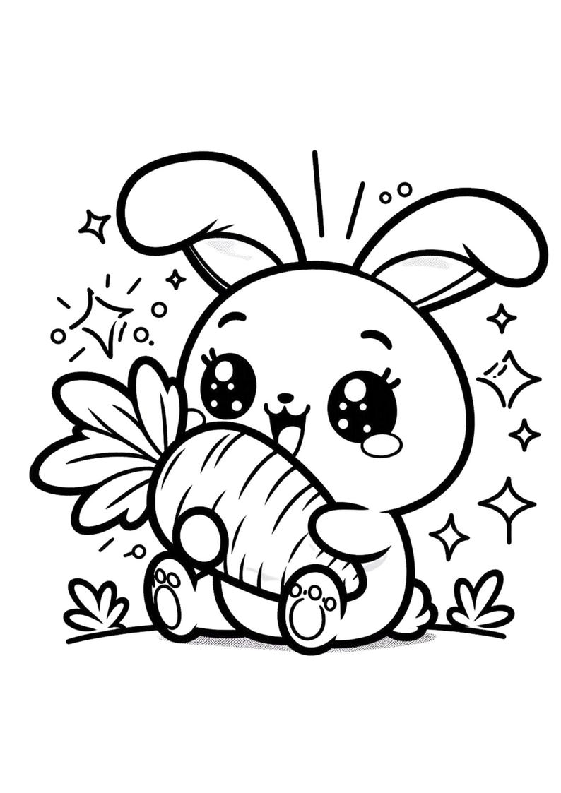 40 Kawaii Animal Coloring Pages for Kids - Cute Animals to Color ...