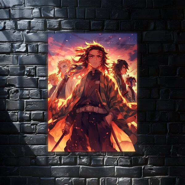 Demon Slayer Metal Art - Etsy
