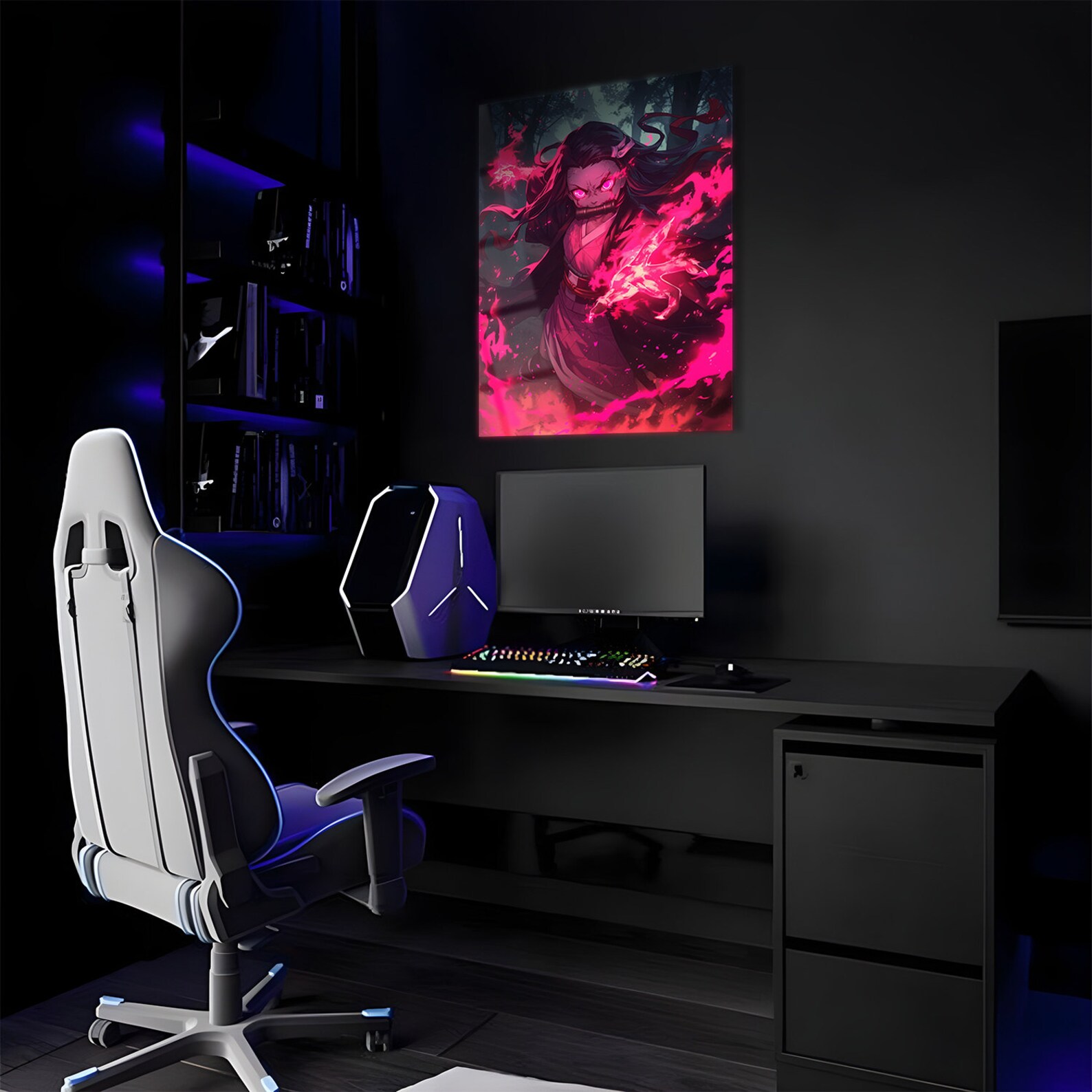 Nezuko Kamado Metal Wall Art, Metal Poster, Metal Sign, Metal Art ...