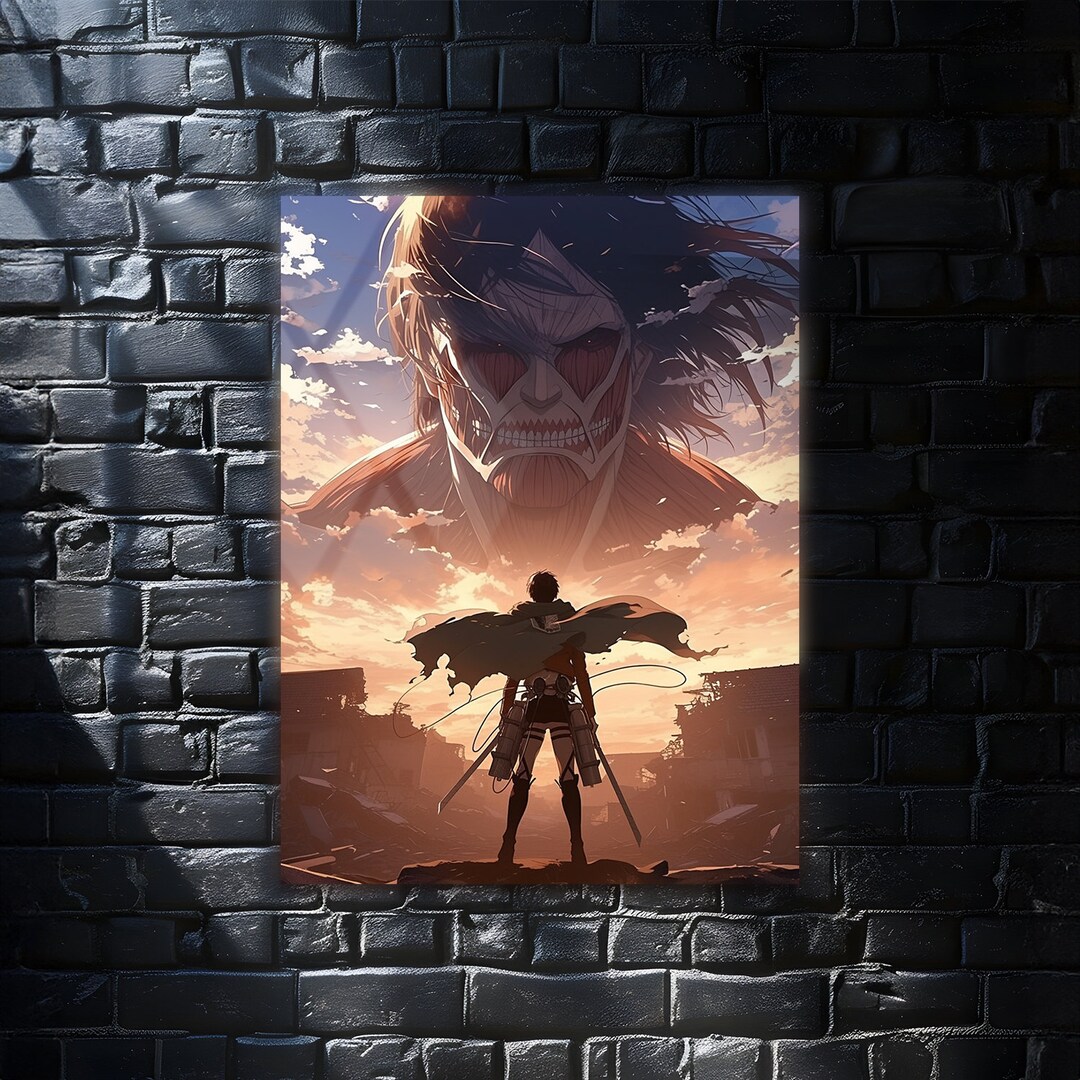 Eren Yeager Metal Wall Art, Metal Poster, Metal Sign, Metal Art, Modern ...