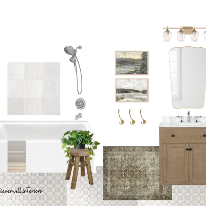 Bathroom Design Board - Etsy