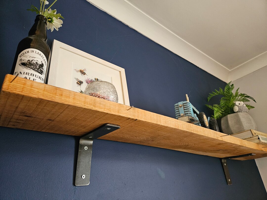 Rustic Scaffold Board L Shaped Steel Shelf Brackets. 5 Inches. - Etsy