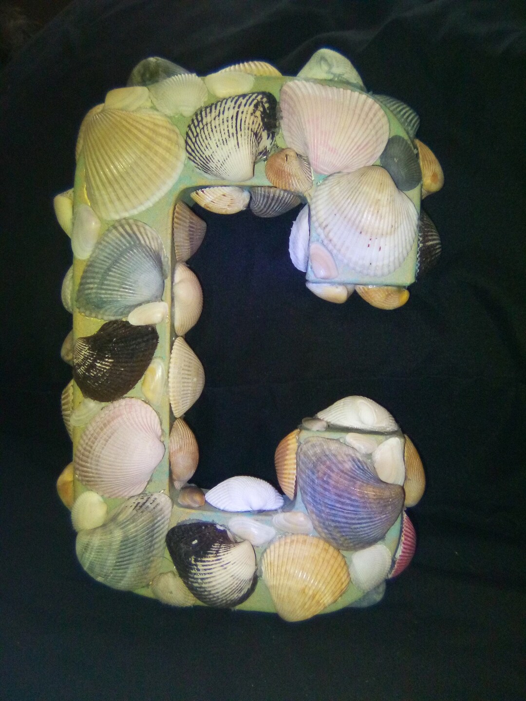 Shell Decorated Paper Mache Letter Art Any Letter - Etsy