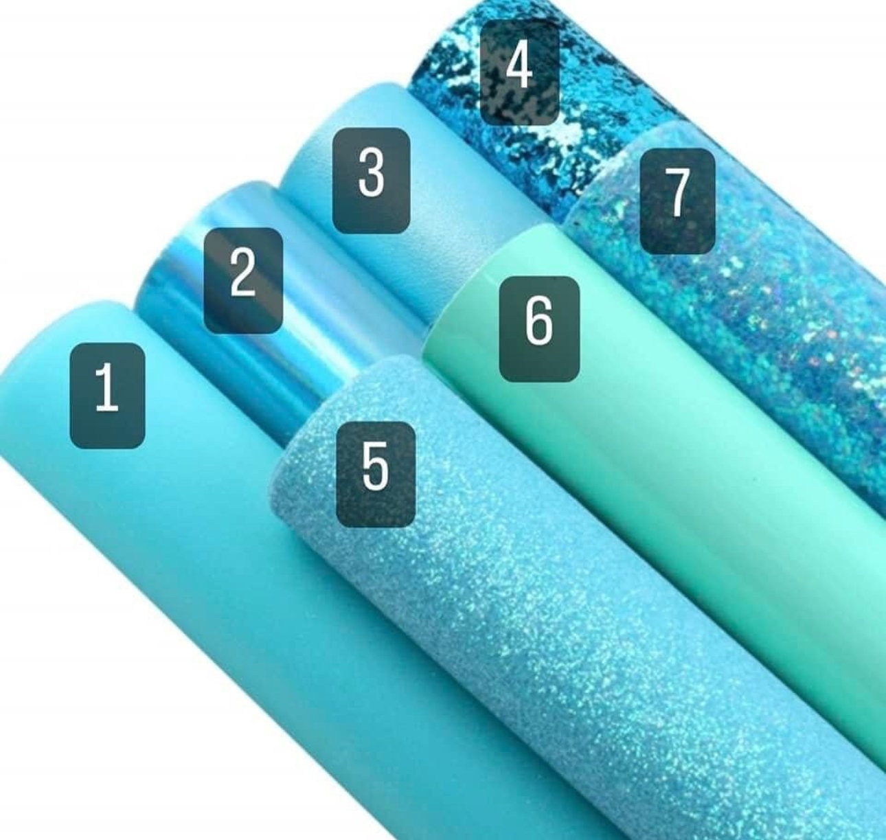 Blue Shades Faux Leather Sheet- Bow Making Supplies- Craft - Leather ...