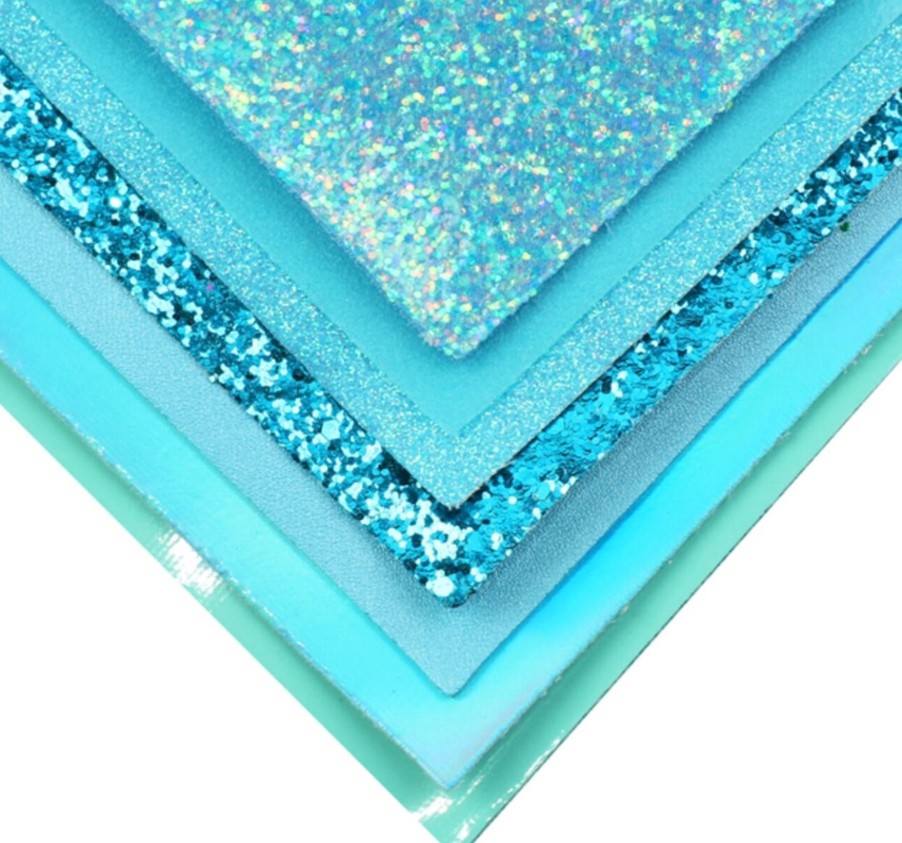 Blue Shades Faux Leather Sheet- Bow Making Supplies- Craft - Leather ...