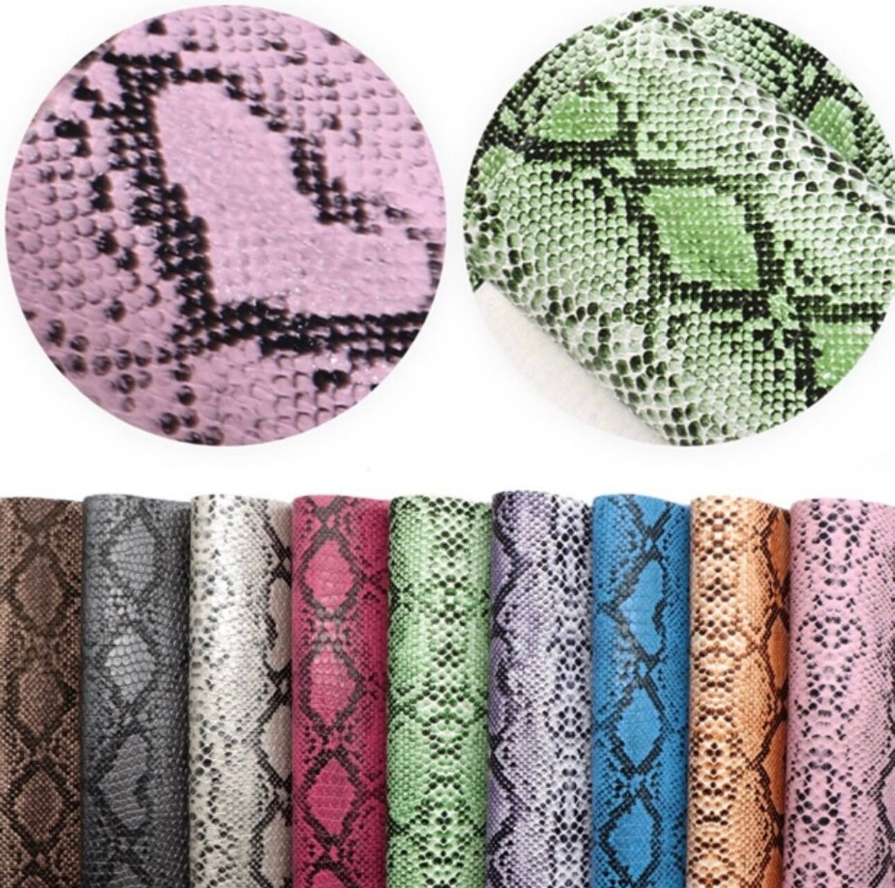 Snake Skin Faux Leather Sheet - Vegan Leather - Leather for Craft ...