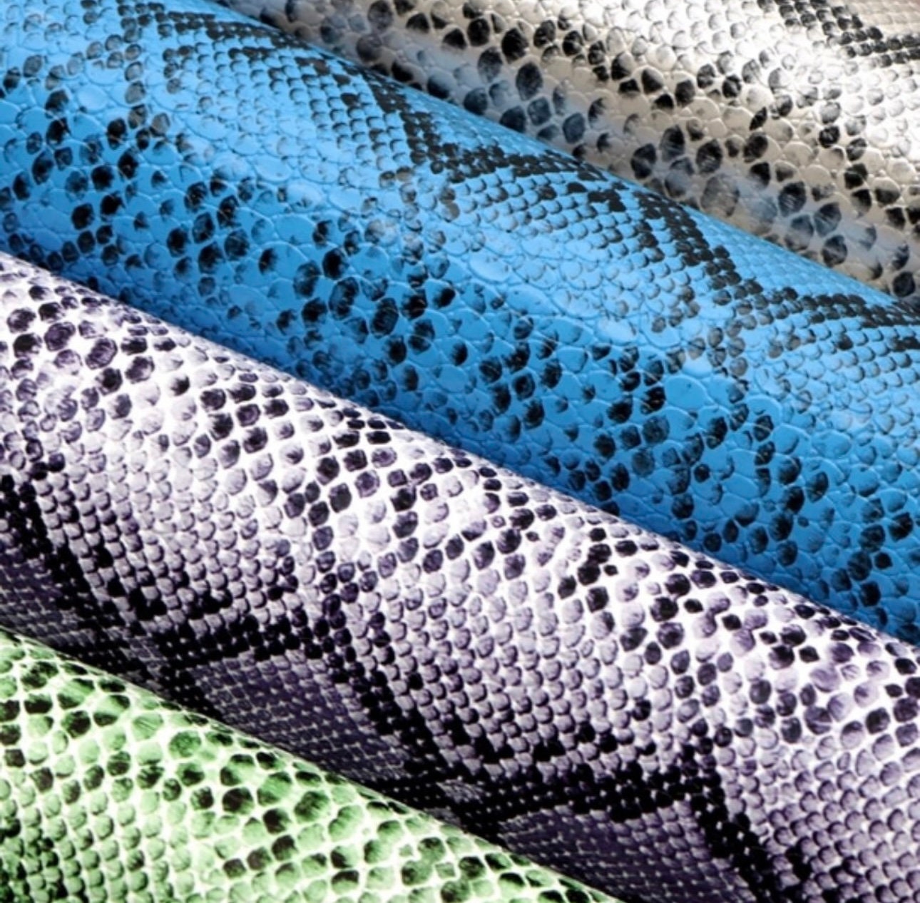 Snake Skin Faux Leather Sheet - Vegan Leather - Leather for Craft ...