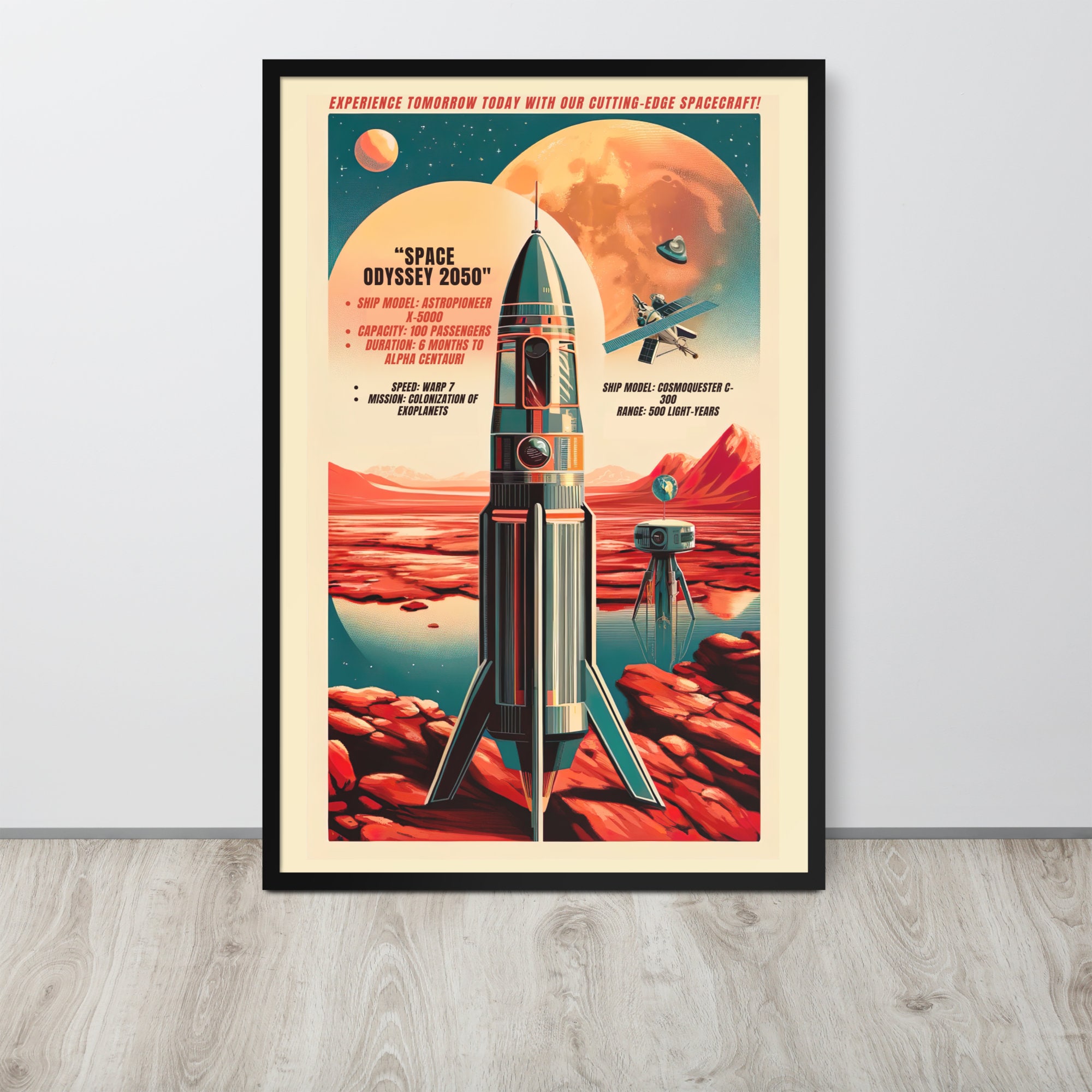 Space Odyssey Poster, Space Poster Art, Retro Futurism, Nerdy Gift ...