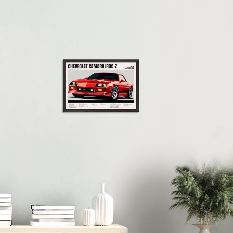 1985–1990 Camaro IROC-Z Poster – Vintage Chevrolet Muscle Car Wall Art ...