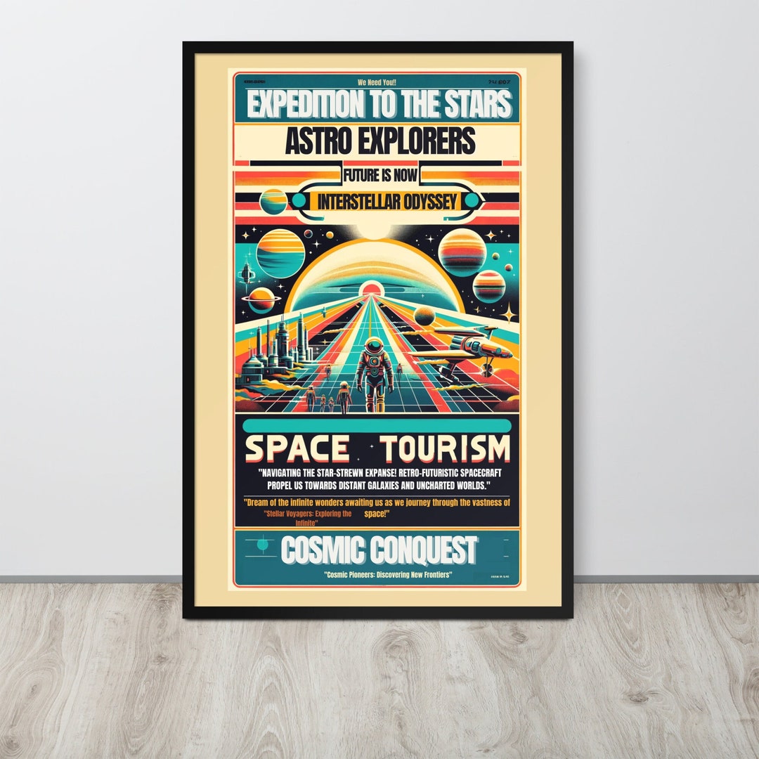 Space Tourism Poster, Space Poster Art, Retro Futurism, Nerdy Gift ...