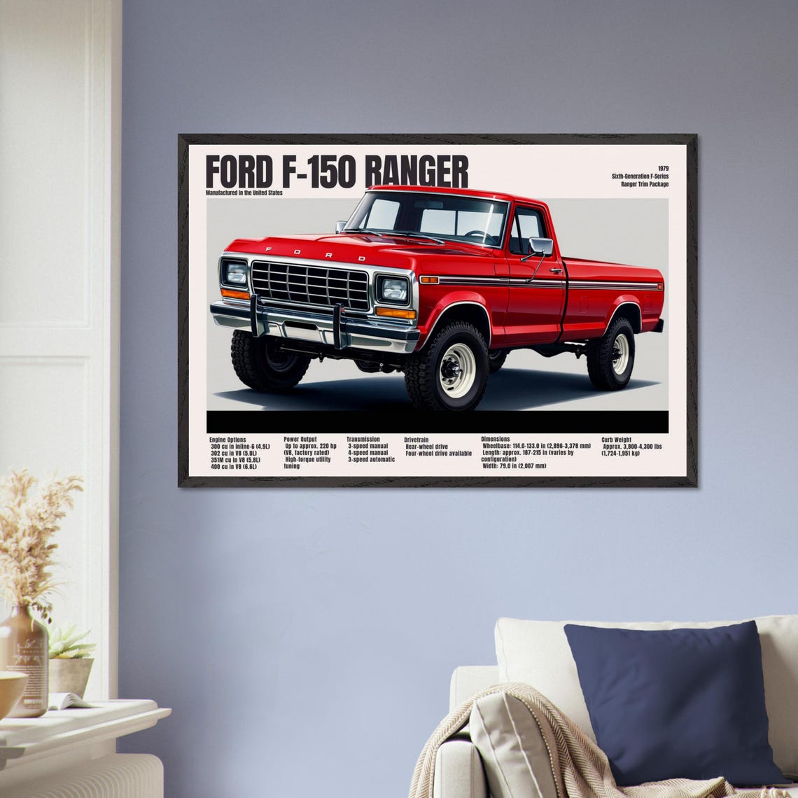 1979 Ford F-150 Ranger Poster – Vintage Pickup Truck Wall Art, Retro ...
