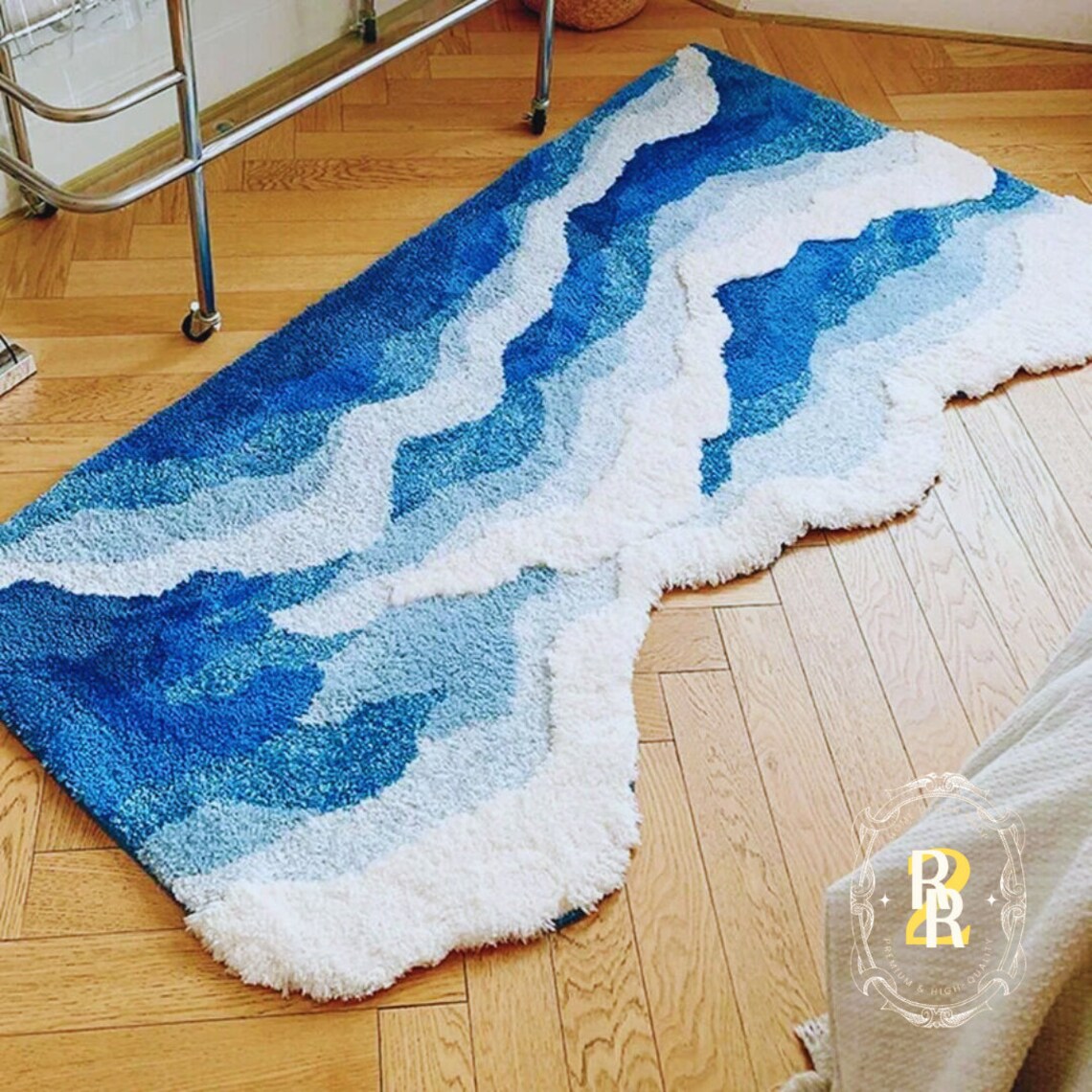 Handmade Ocean Waves Rug , Bedroom Rugs, Bedroom Decoration, Living ...