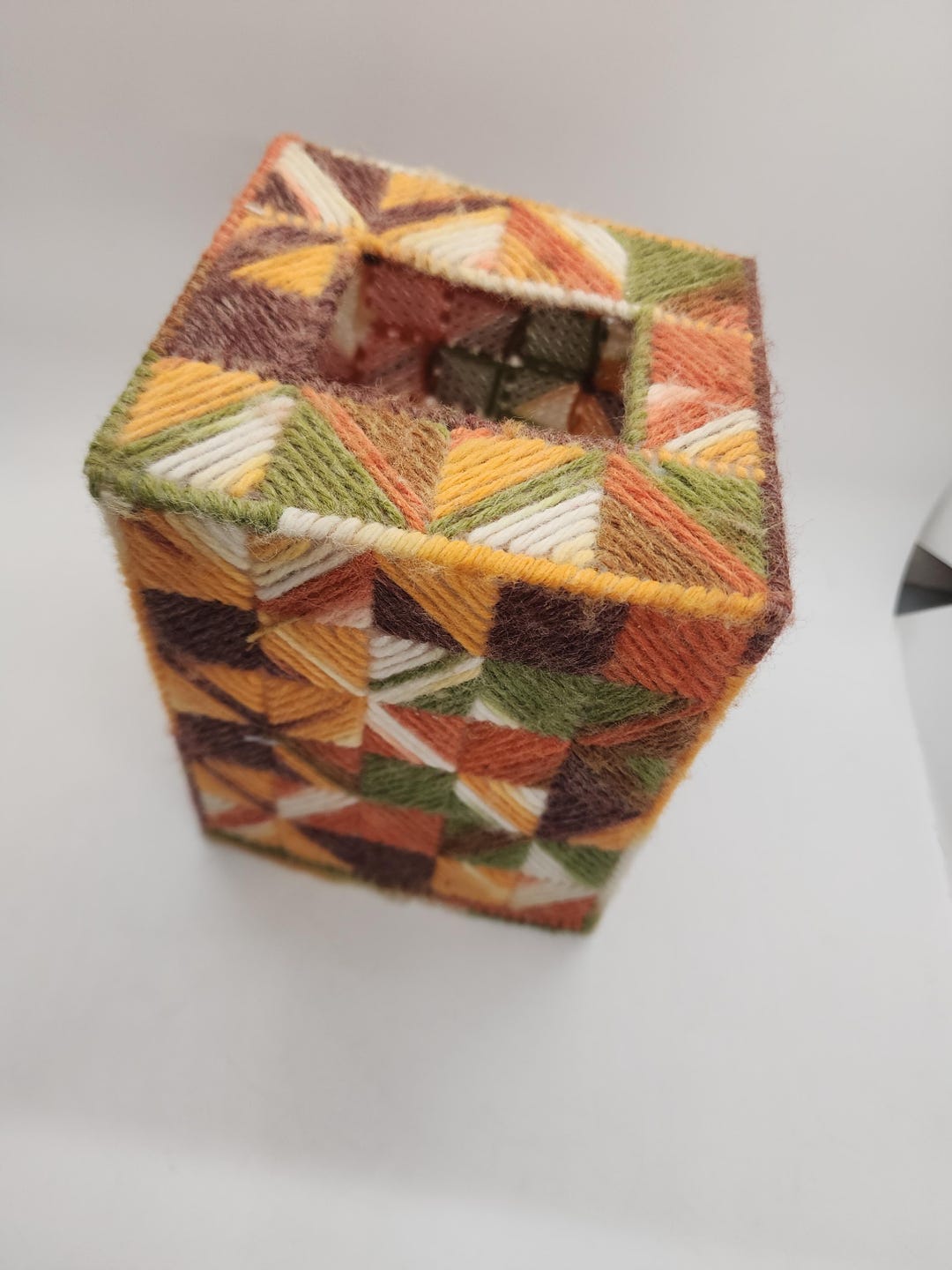Vintage Tissue Box Cover Awesome Retro Geometric Design & Color. Green ...