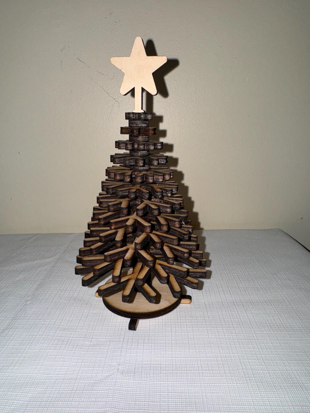 Wood Christmas Tree Decor Kit Unfinished Wood Craft Gift for DIY Fun ...