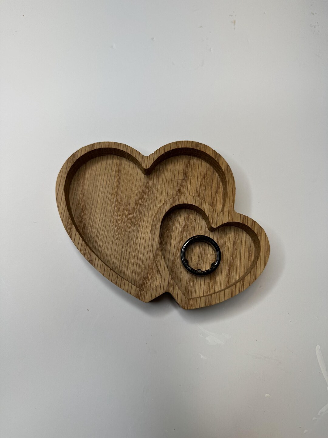 Handcrafted Oak Double Heart Tray – Jewelry & Keepsake Dish - Etsy