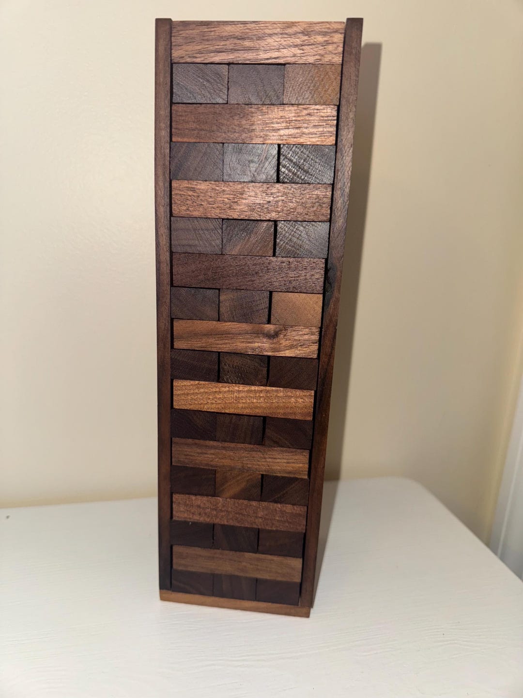 Handmade Walnut Tumbling Tower Game Set With Option of a Personalized ...