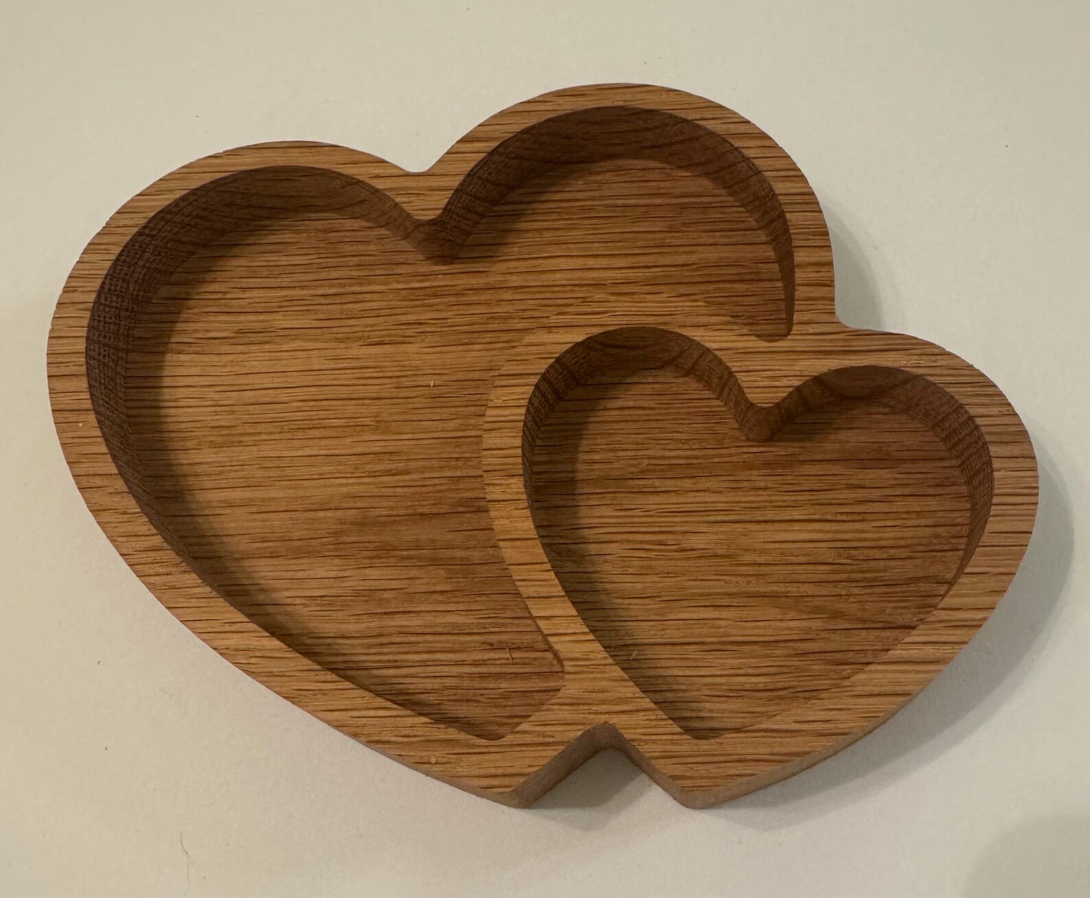 Handcrafted Oak Double Heart Tray – Jewelry & Keepsake Dish - Etsy