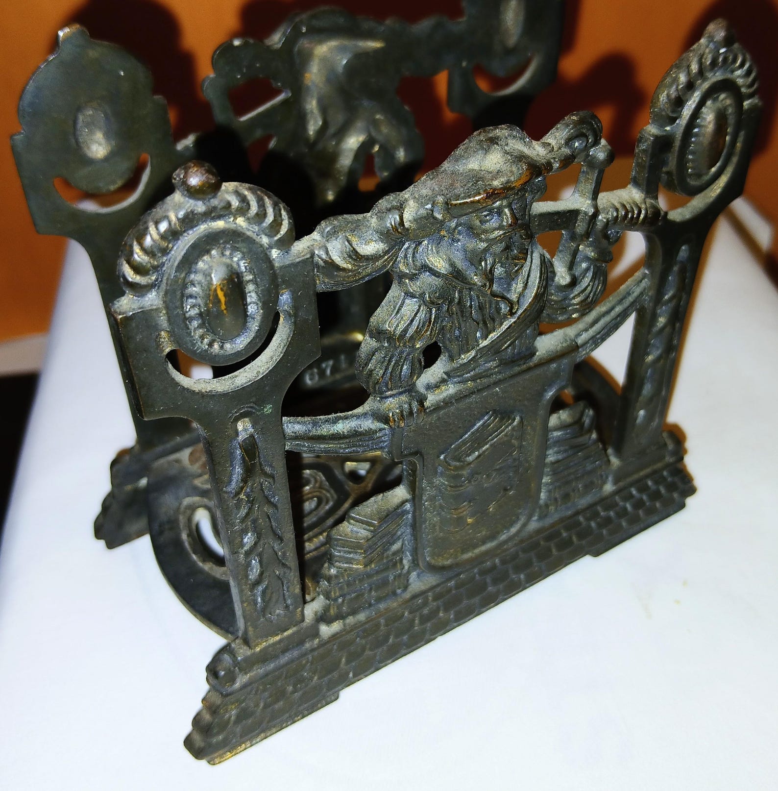 Vintage Judd Mfg Cast Iron, Bronze Finish Letter Holder - Etsy