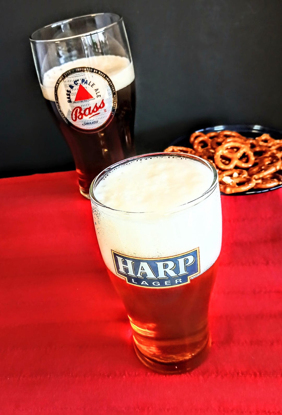 Bass Ale and Harp Imperial Pint Pair- Classic Pub Glasses With ...