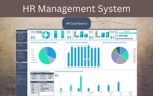 Human Resource Dashboard HR Analytics Dashboard HR Management Template ...
