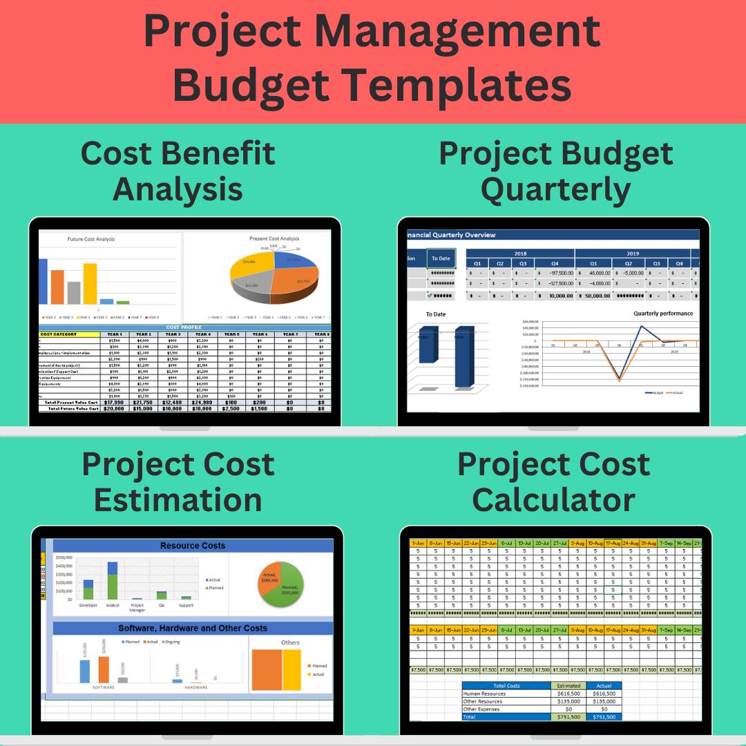 Project Budgeting Template, Project Management Template, Project ...