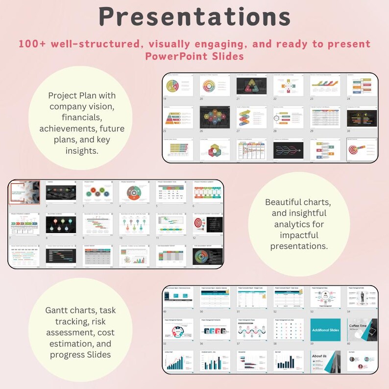 Project Management Templates, Gantt Chart Excel, Project Tracking, Task ...