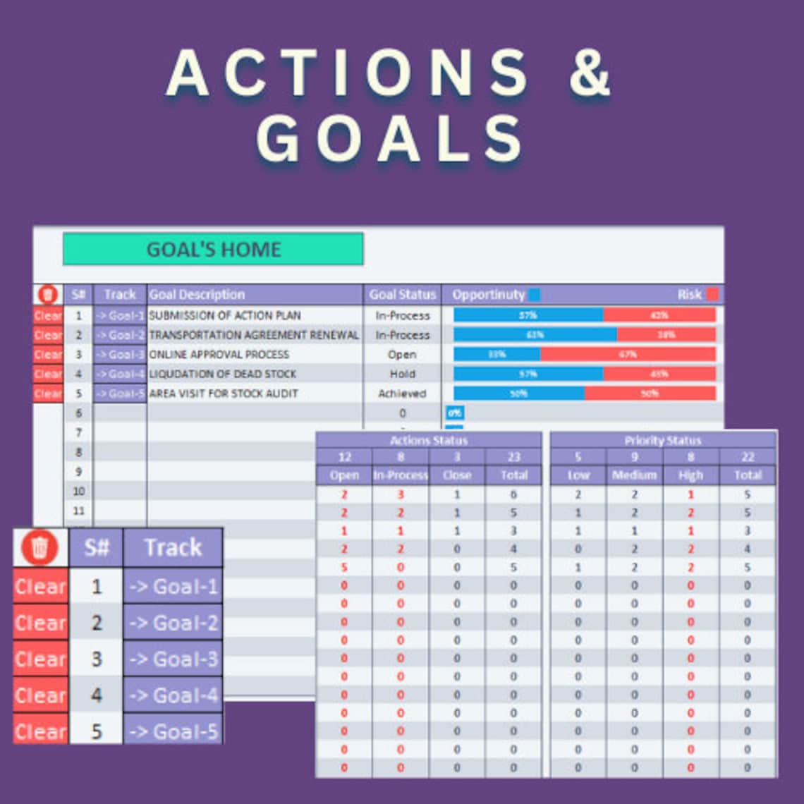 Action Plan Template | Task Management | Goals Tracker | Action Plan ...