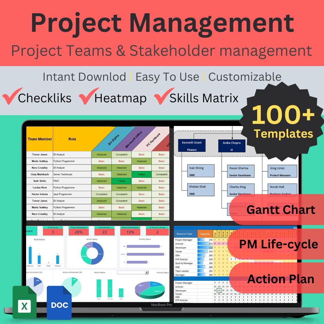 Project Stakeholder and Resource Management Template, Project ...