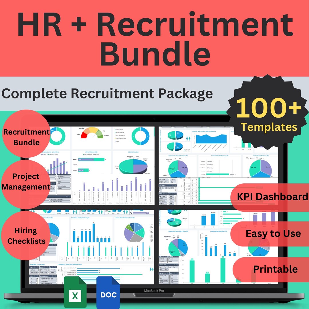 Human Resource and Recruitment Tracking Bundle, All Human Resource ...
