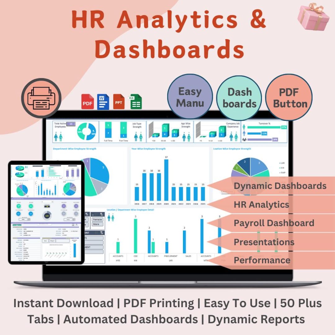 Human Resource Dashboard | HR Analytics Dashboard |HR Management ...