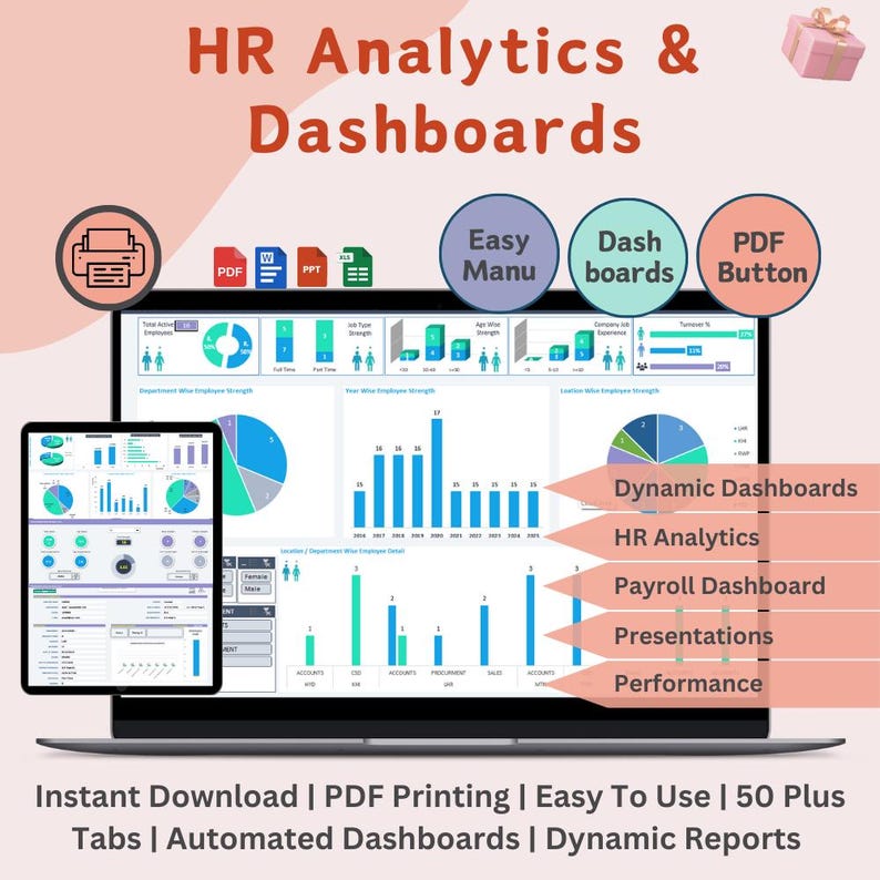 Human Resource Dashboard | HR Analytics Dashboard |HR Management ...
