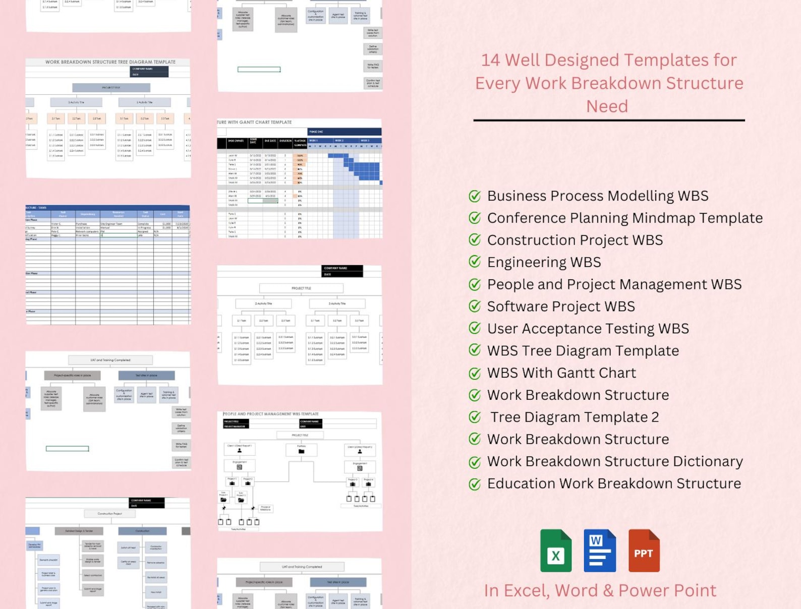 Work Breakdown Structure Templates for Project Management | Easy to Use ...