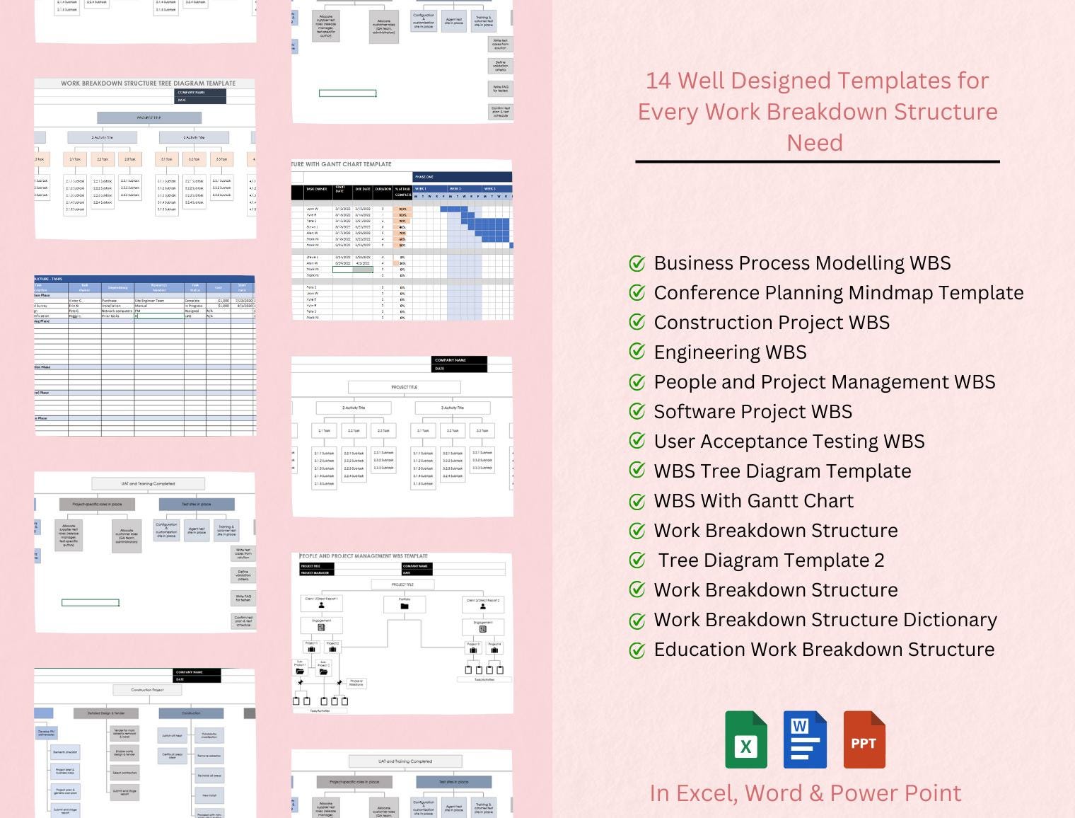 Work Breakdown Structure Templates for Project Management | Easy to Use ...