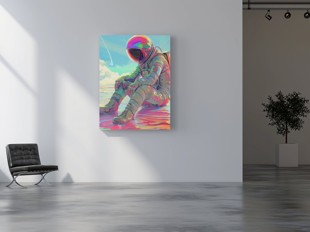 Surreal Astronaut Floating Art Liminal Space Canvas Ultrafine Detail ...