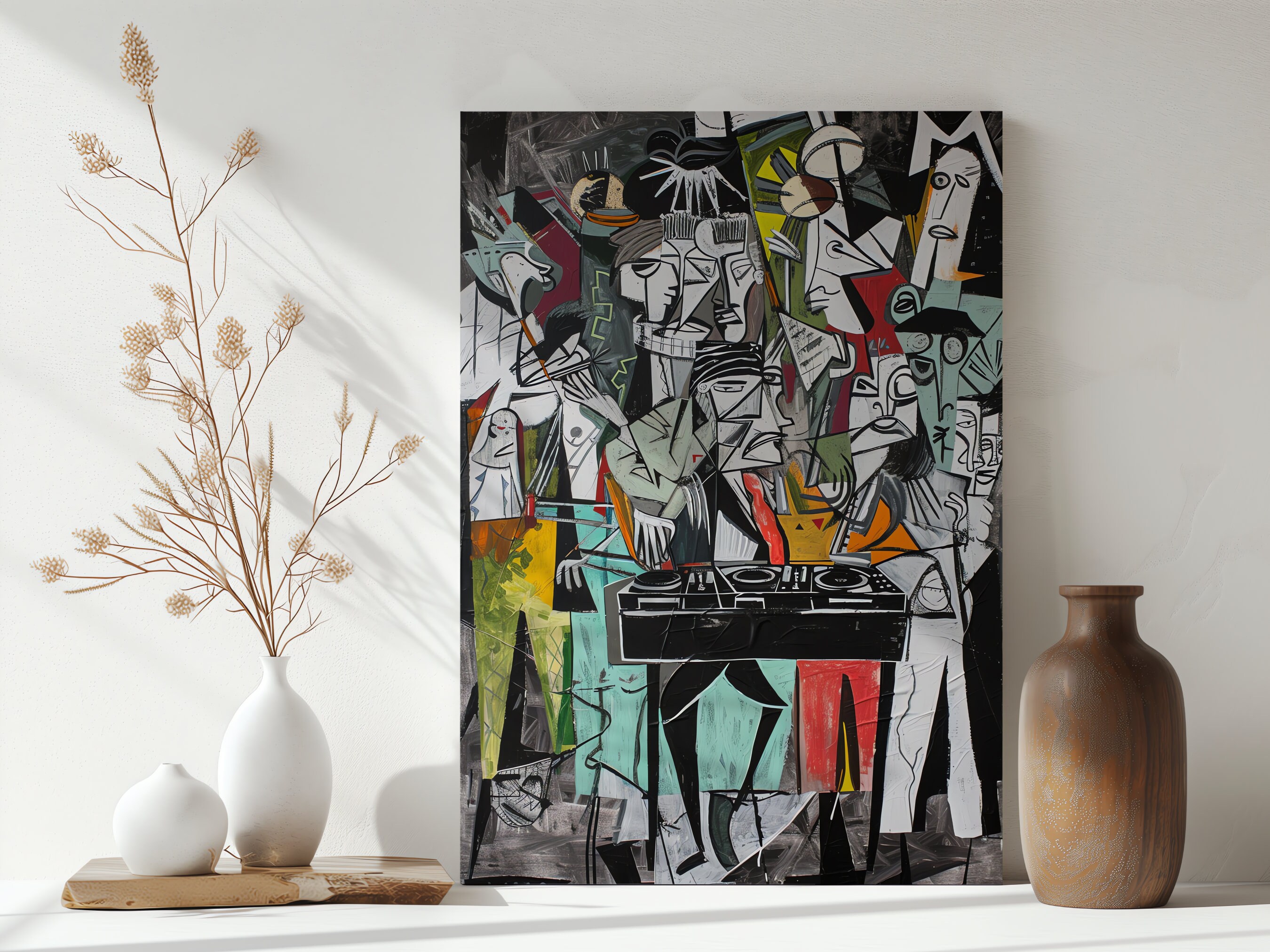 Cubist Harlem Renaissance Art DJ Party Portrait Picasso-inspired Style ...