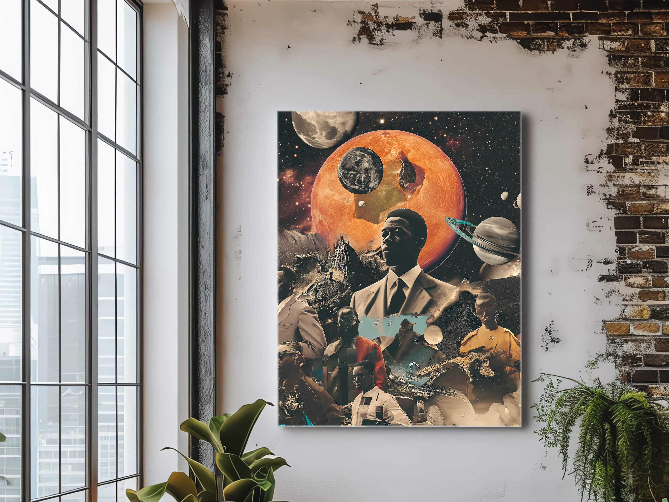 Afrofuturism Collage Art Canvas Award-winning Poster Zulu Album ...