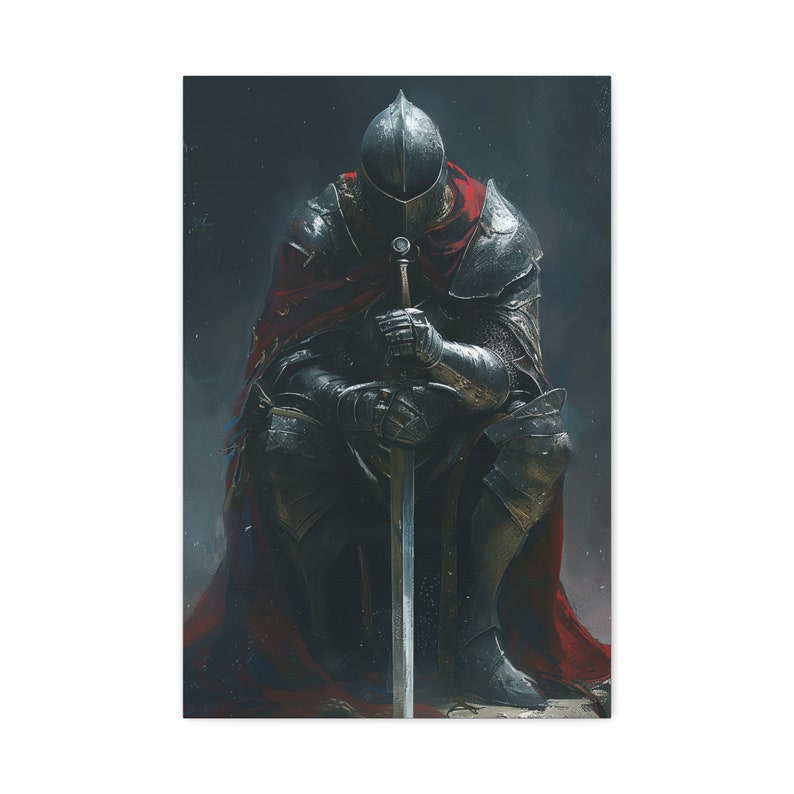 Medieval Knight Portrait Canvas Detailed Fantasy Art Cgsociety Artwork ...