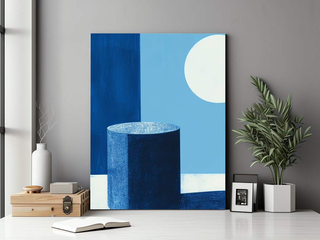 Blue & White Precisionism Undercover Cup Artwork Ultrafine Detail Round ...