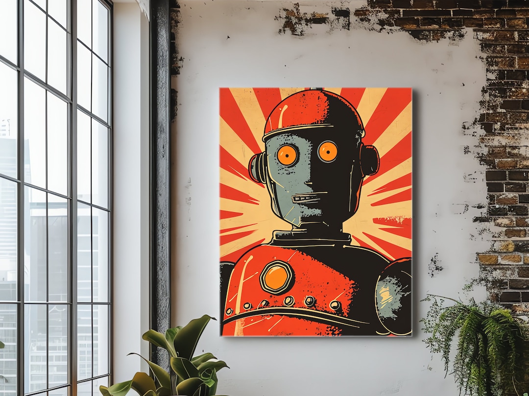 Futuristic Robot Sunburst Canvas Inspired Art Behance Winner Automatic ...